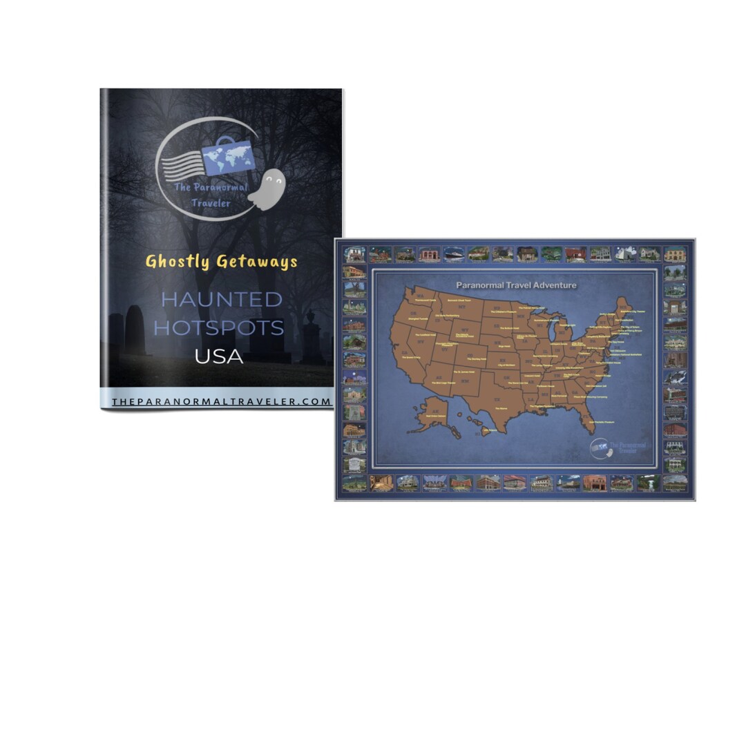 Discover Ghostly Hotspots With Paranormal Travel Map Wall Art - Etsy