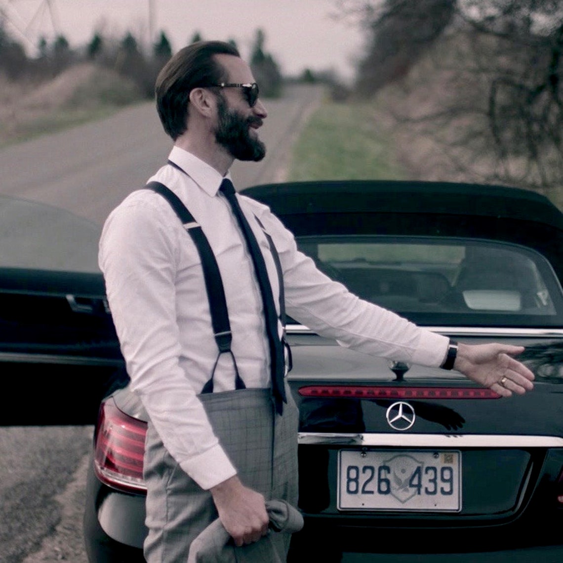 Commander Waterford Black and Brown Suspenders Fred | Etsy