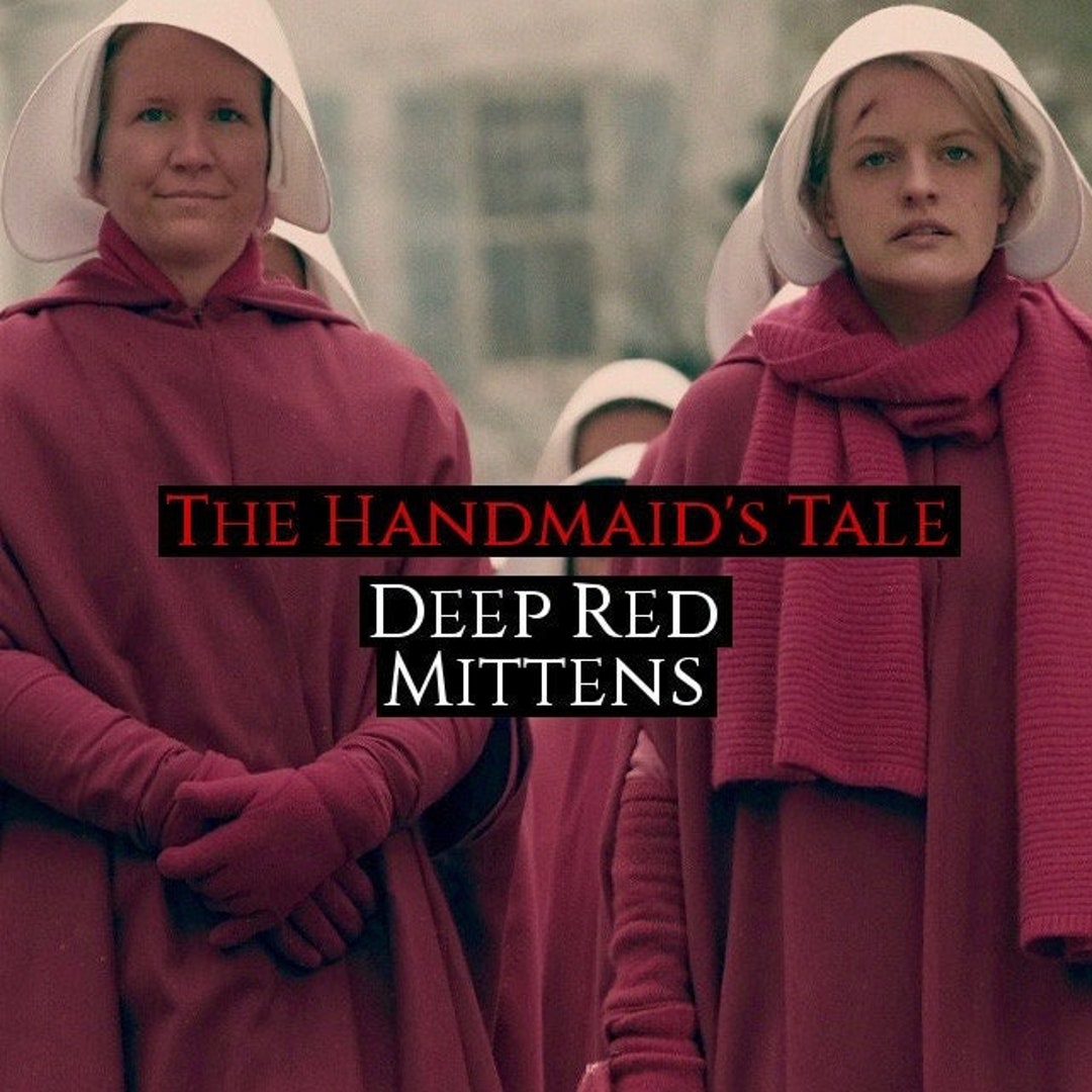 Red Handmaid Mittens, Offred Winter Mittens, Wine Red Mittens, Handmaid ...