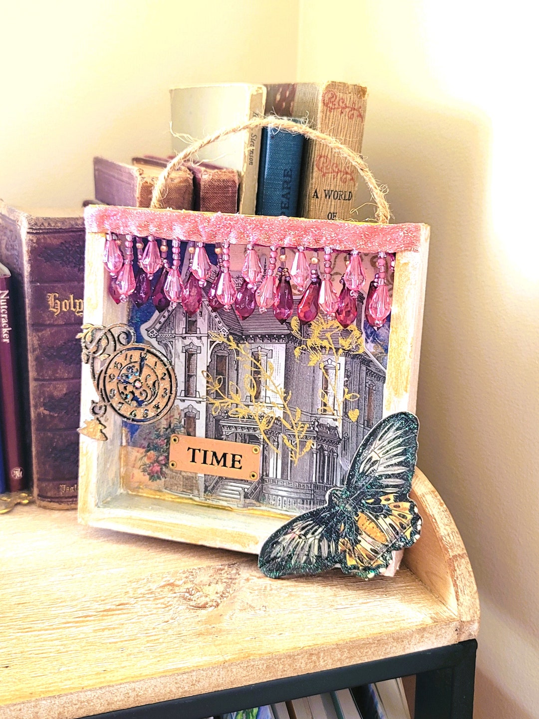 Victorian Style Small Wood Shadow Box With Gems - Etsy