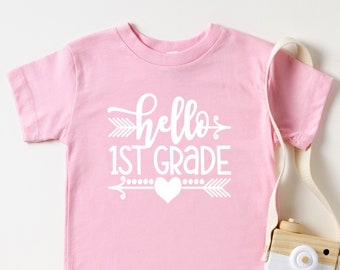 Hello 1st Grade Shirt School Shirt First Day of School - Etsy
