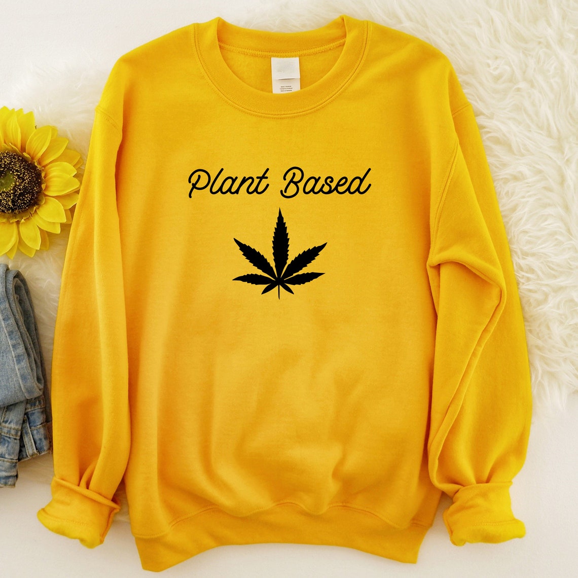 Plant Based Sweatshirt Marijuana Sweatshirt Women's - Etsy