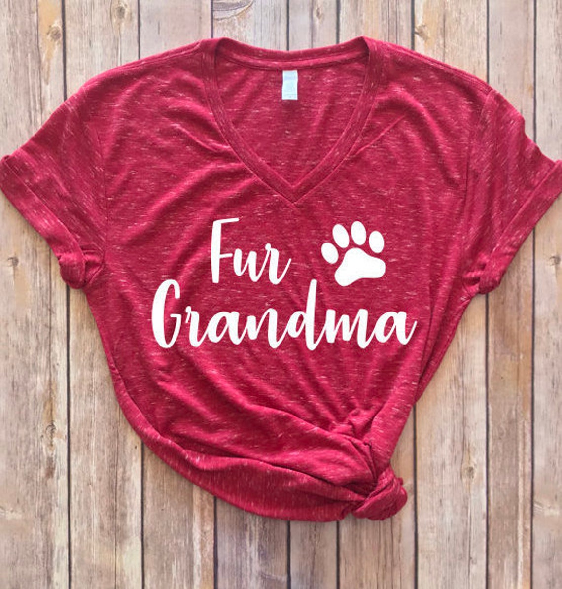 Fur Grandma Shirt Unisex V-neck T Shirt Fur Grandma Gift - Etsy