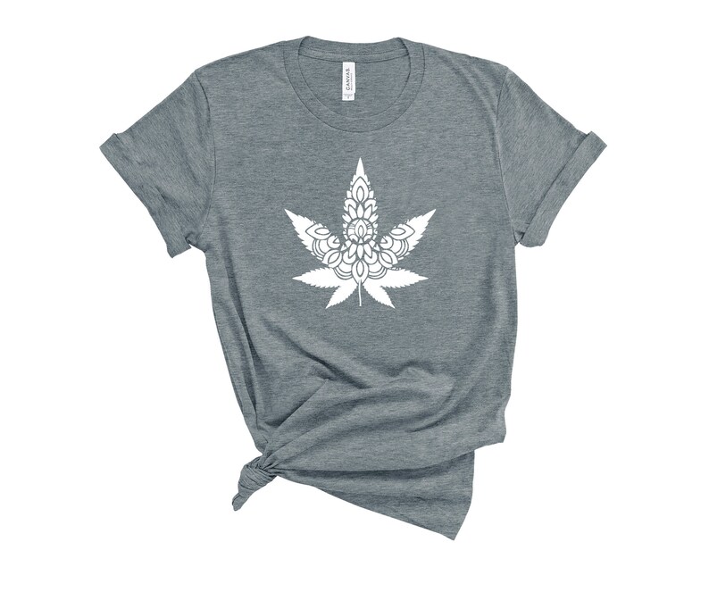 Cannabis Leaf Shirt Marijuana T-shirt Mandala Pot Leaf - Etsy