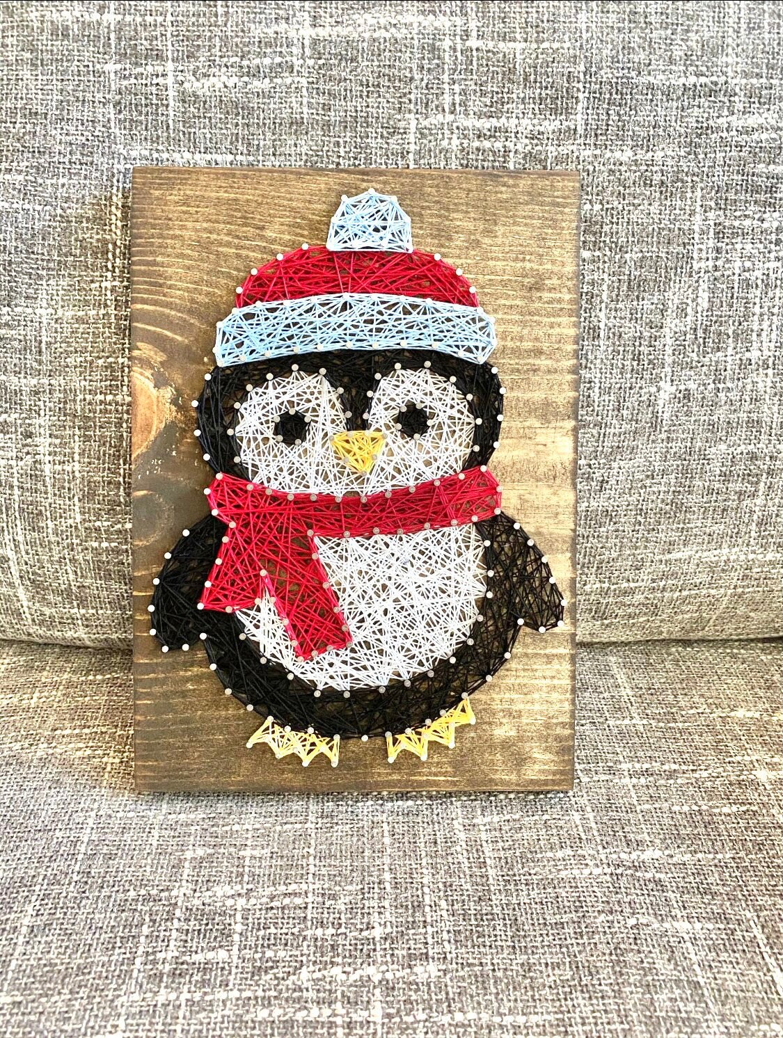 Penguin String Art Christmas Penguin String Art Christmas | Etsy
