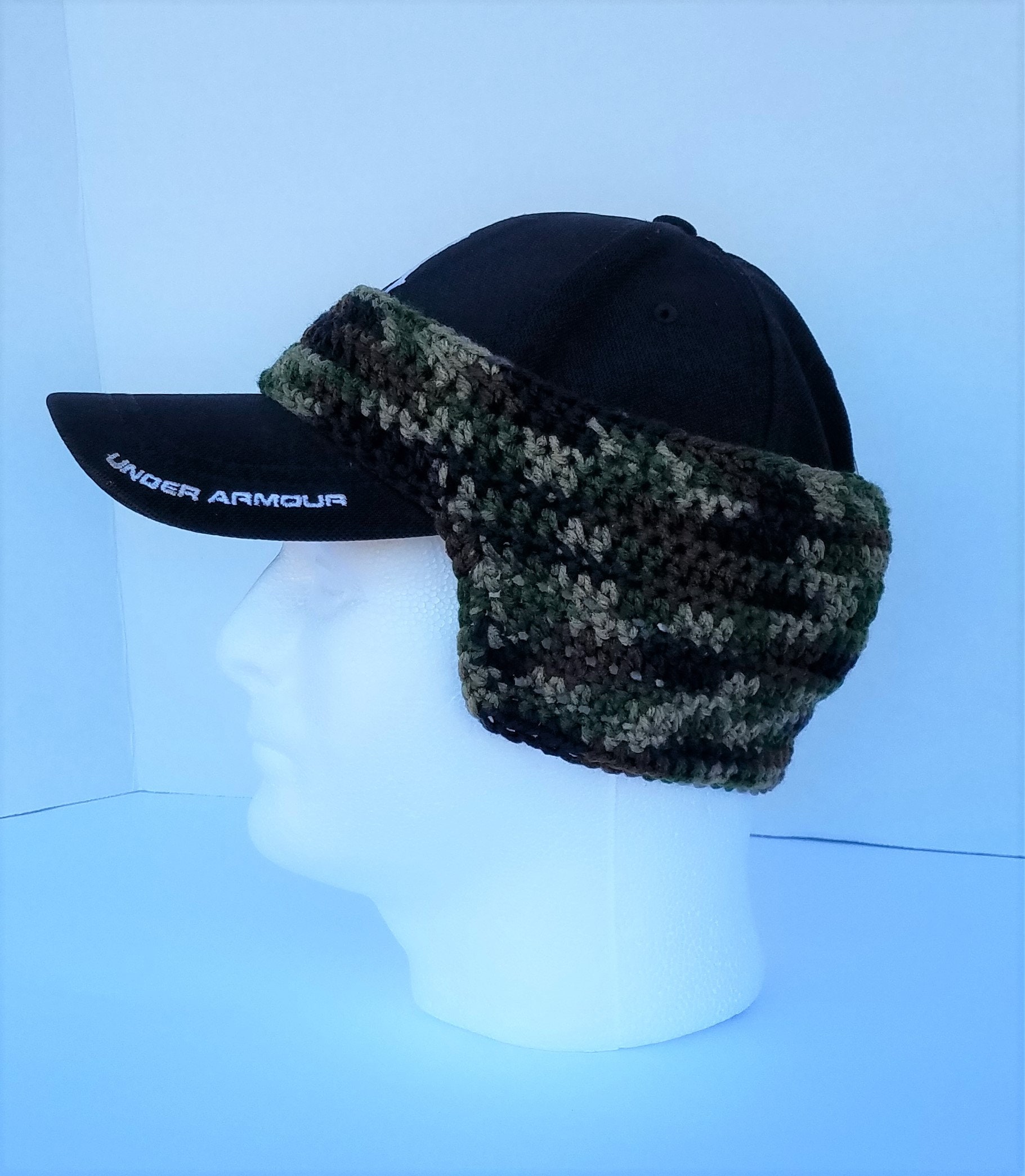 Baseball Cap Ear Warmer / Crochet / Men's Ear Warmer - Etsy