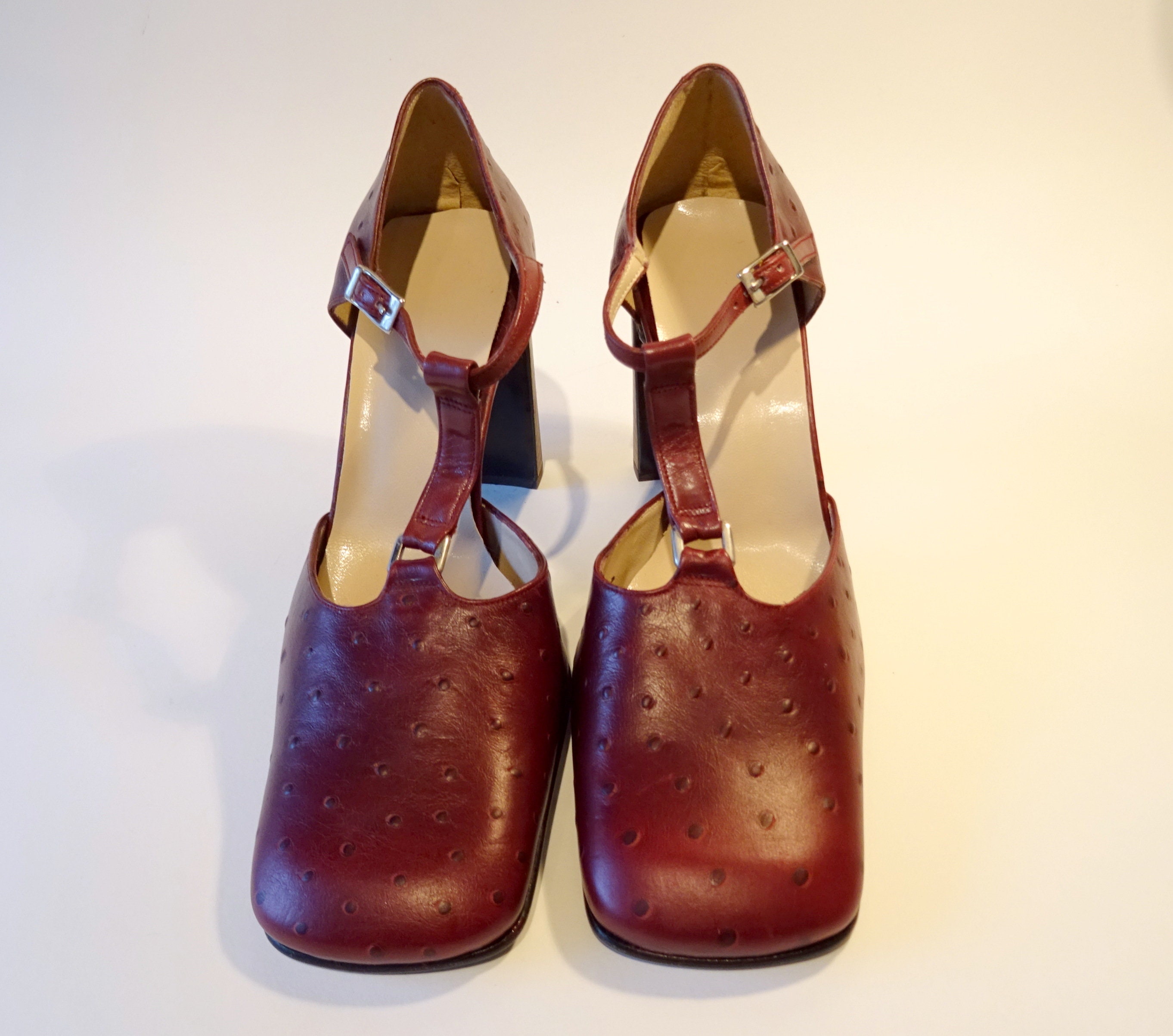 90s One-off DESIGNER'S Sample Shoes T-bar Sq Toe 4 - Etsy