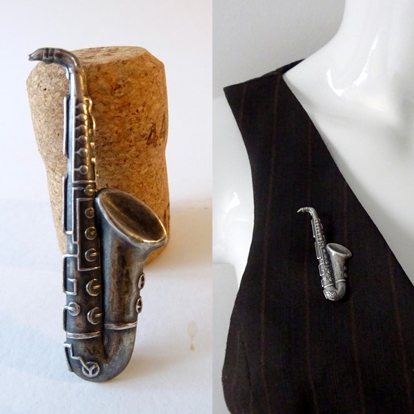 Saxophone Brooch - Etsy