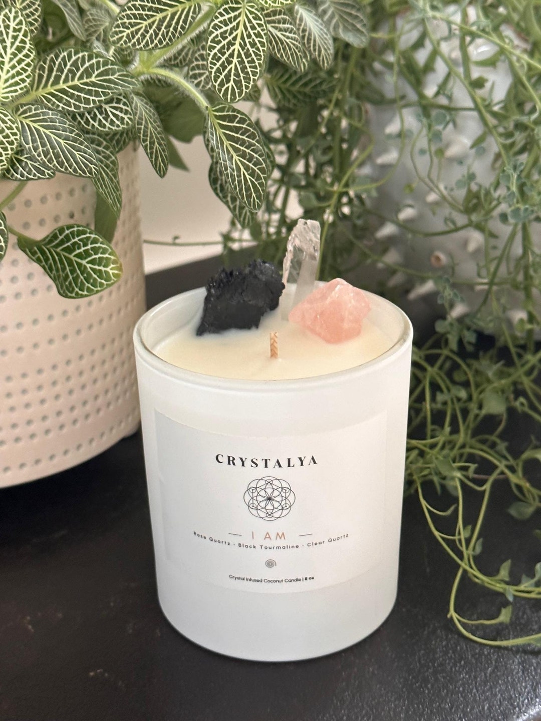 I AM Crystal Candle | Healing | Manifestation | Crystal-infused Candle ...