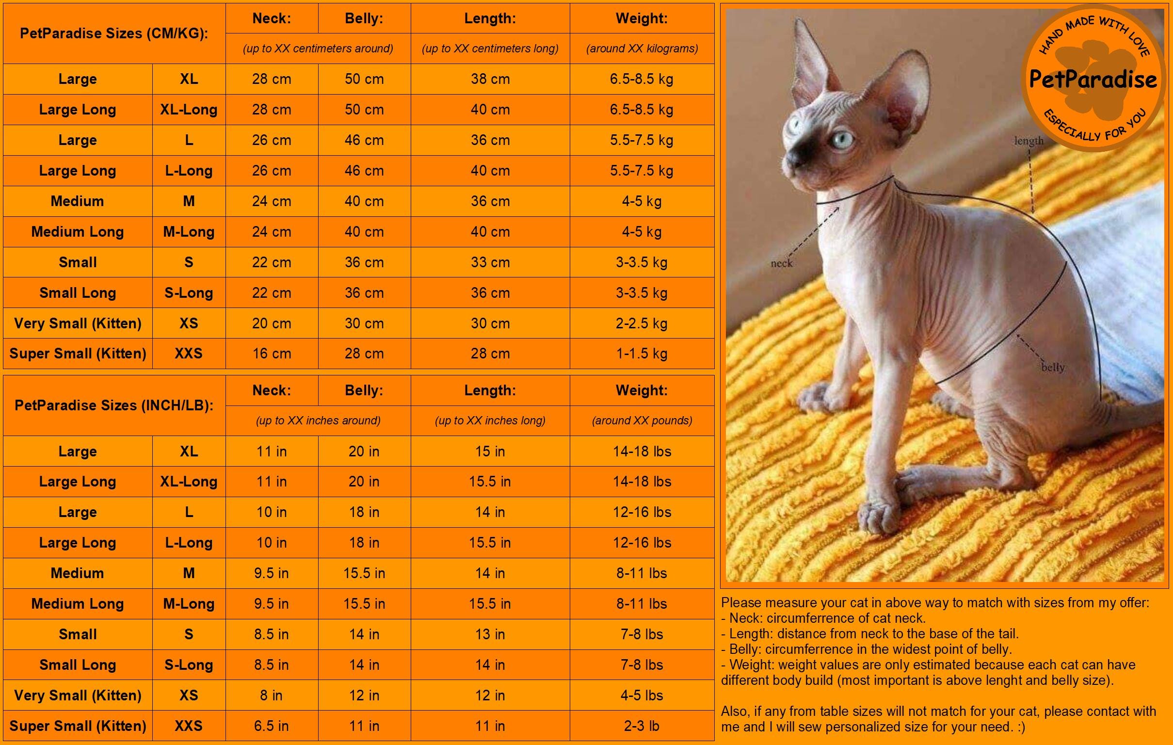 Long Sleeve Cat Clothes: Sphynx, Rex, Oeko-tex - Etsy