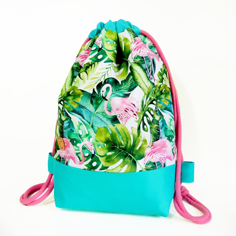 Pink Flamingo Drawstring Backpack, Woman Bag, Cycling Backpack, Flamingo Gift for Woman - Etsy