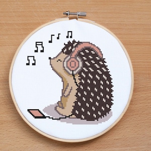 Music Cross Stitch Pattern Headphone Cross Stitch Modern - Etsy