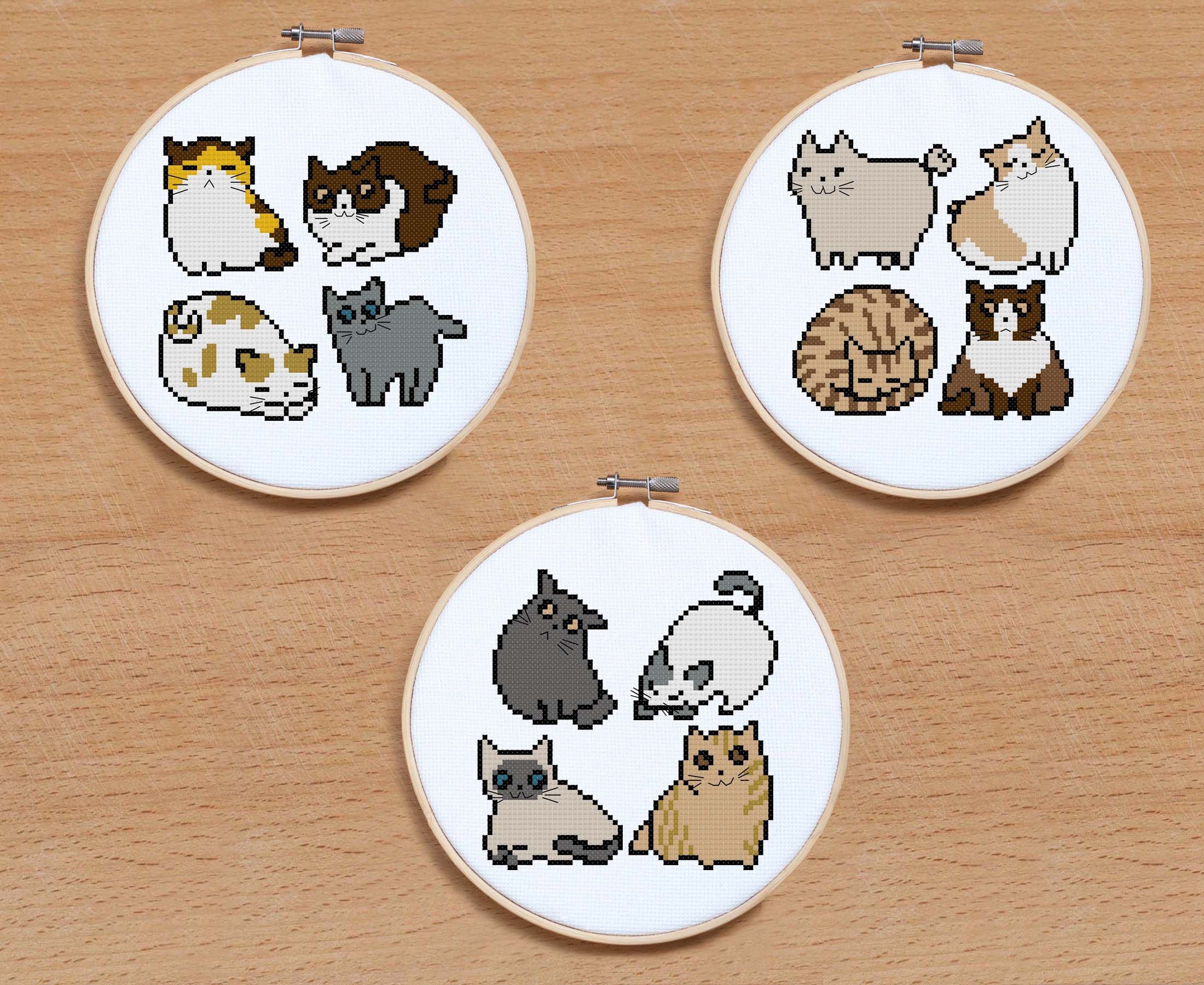 Cats Cross Stitch Pattern Cat Modern Cross Stitch Animal Cross - Etsy