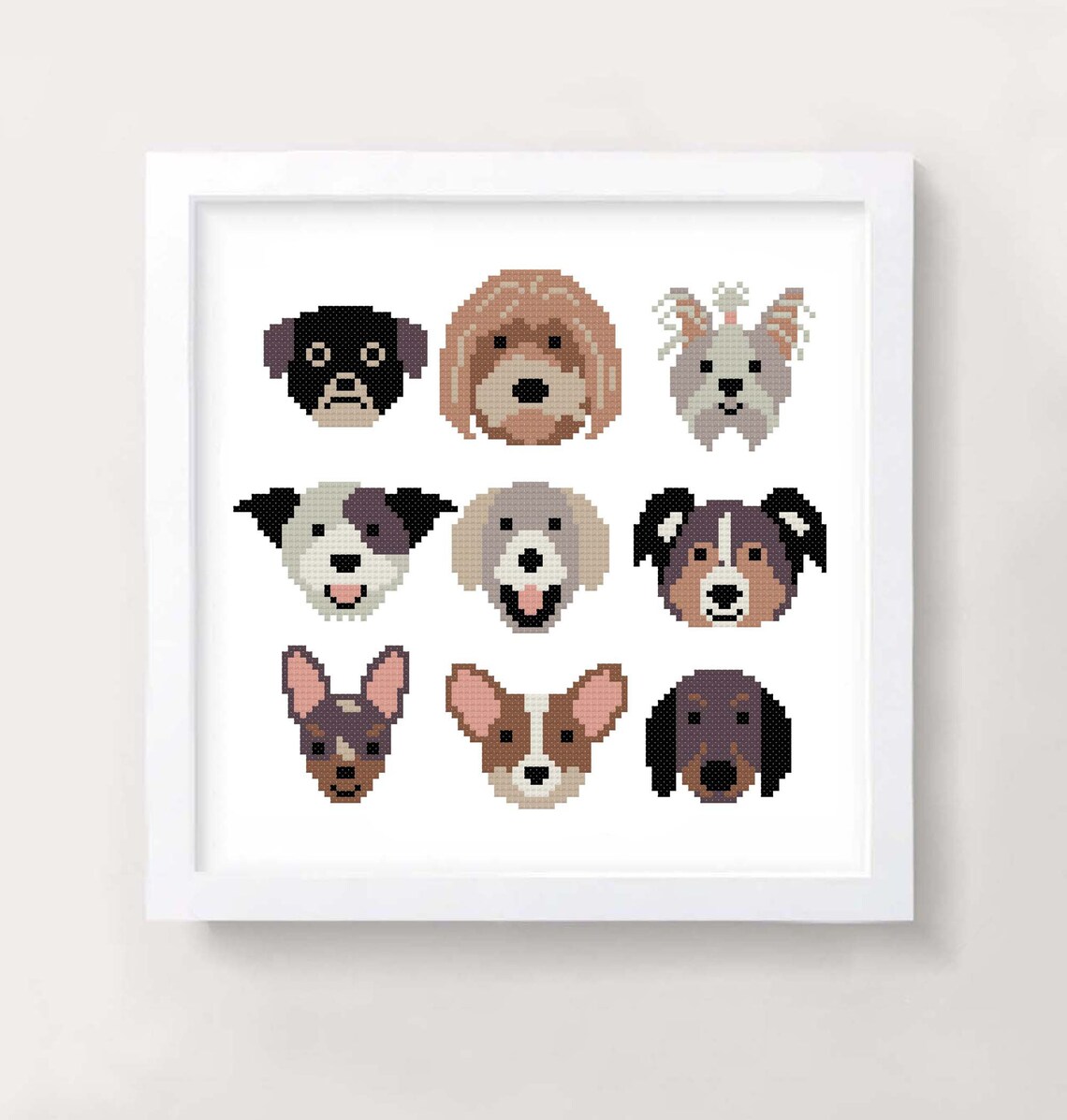 Dogs Cross Stitch Pattern PDF Dog Breeds Dog Lover Easy Modern | Etsy