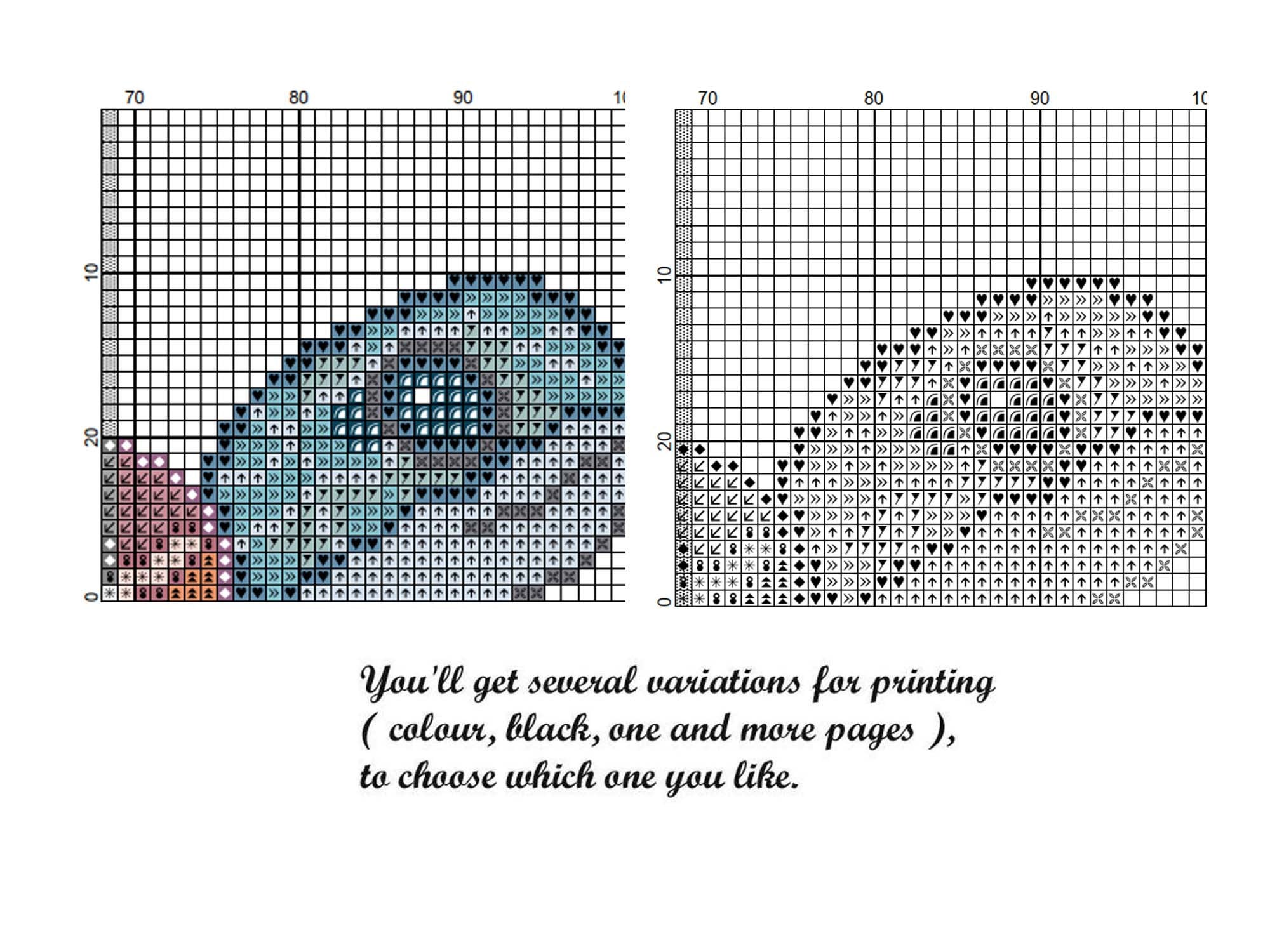 Colorful Sea Turtle Cross Stitch Pattern Animal Cross Stitch | Etsy