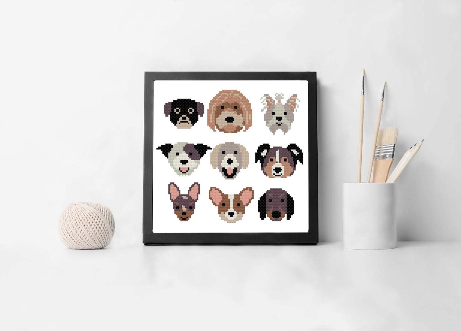 Dogs Cross Stitch Pattern PDF Dog Breeds Dog Lover Easy Modern | Etsy
