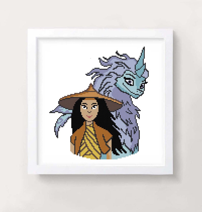 Sisu Dragon Cross Stitch Pattern Raya and the Last Dragon | Etsy