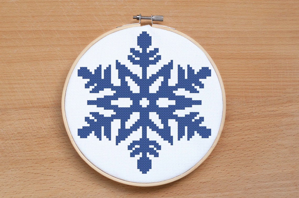 Christmas Snowflakes Cross Stitch Pattern Easy Modern Cross - Etsy