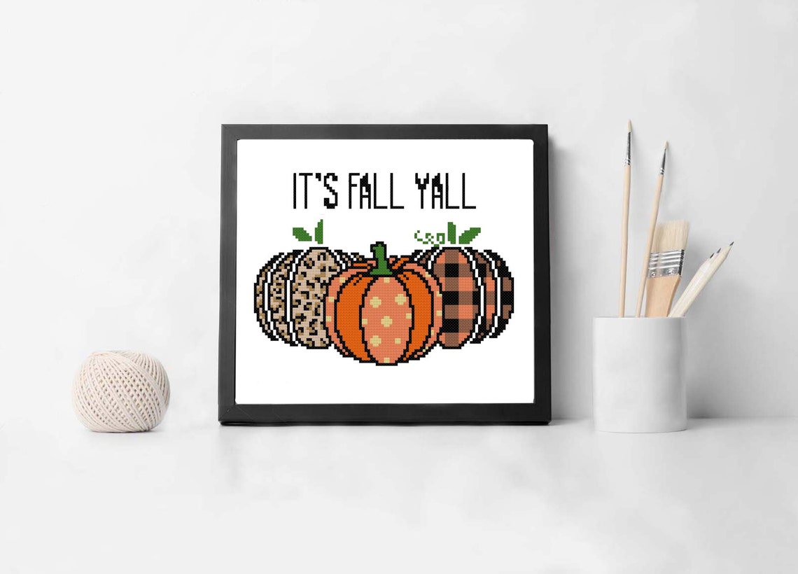 Pumpkins Cross Stitch Pattern Thanksgiving Day Cross Stitch - Etsy