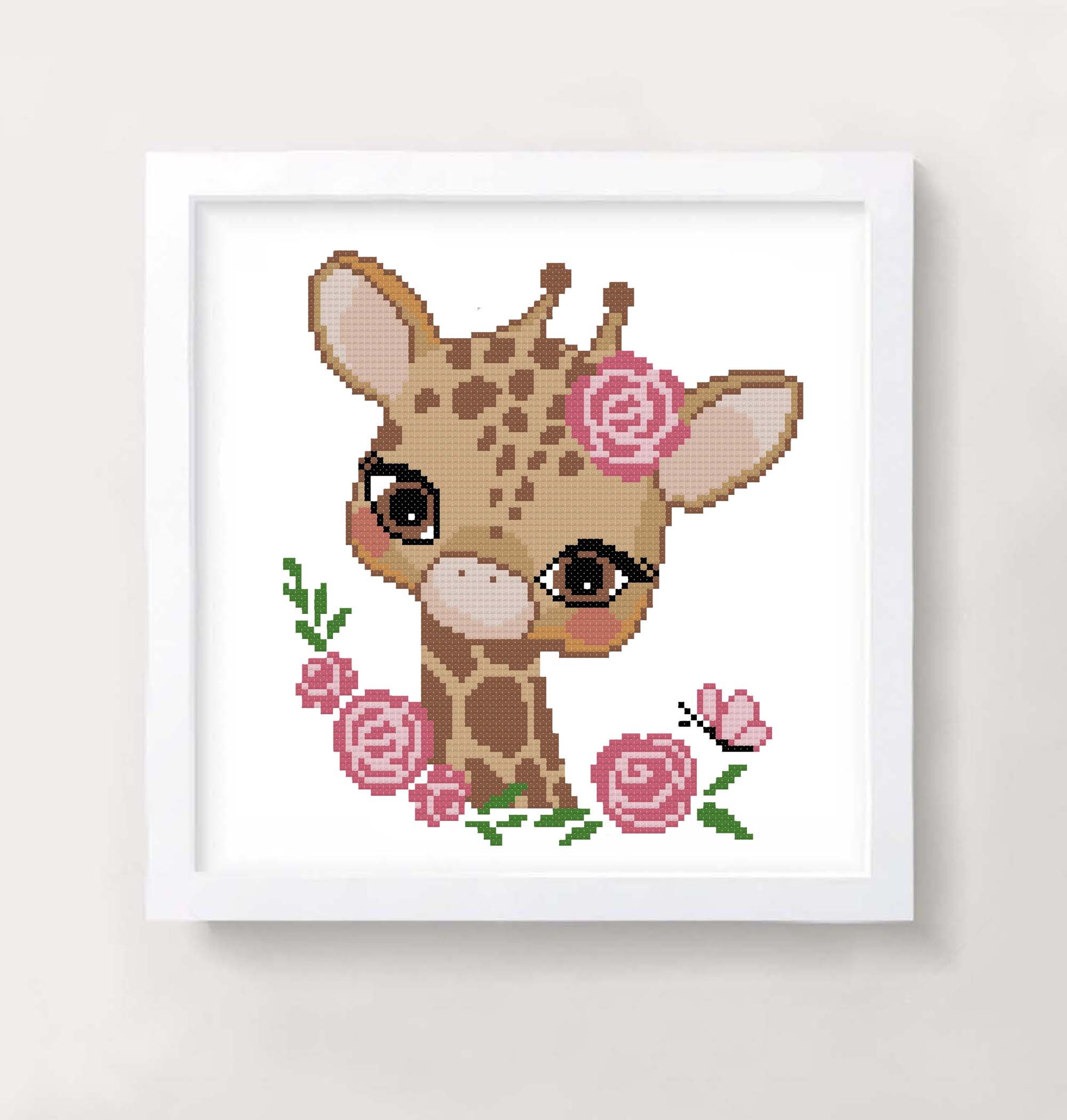 Cute Baby Cross Stitch Pattern Giraffe Cross Stitch Animal - Etsy