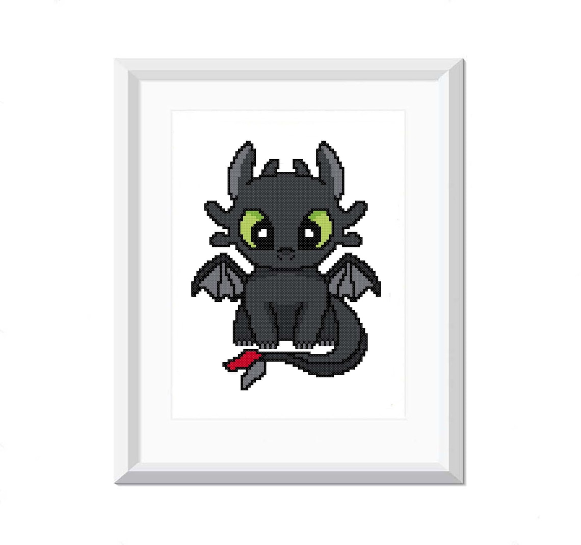 Toothless Cross Stitch Pattern Dragon Cross Stitch How to - Etsy Canada