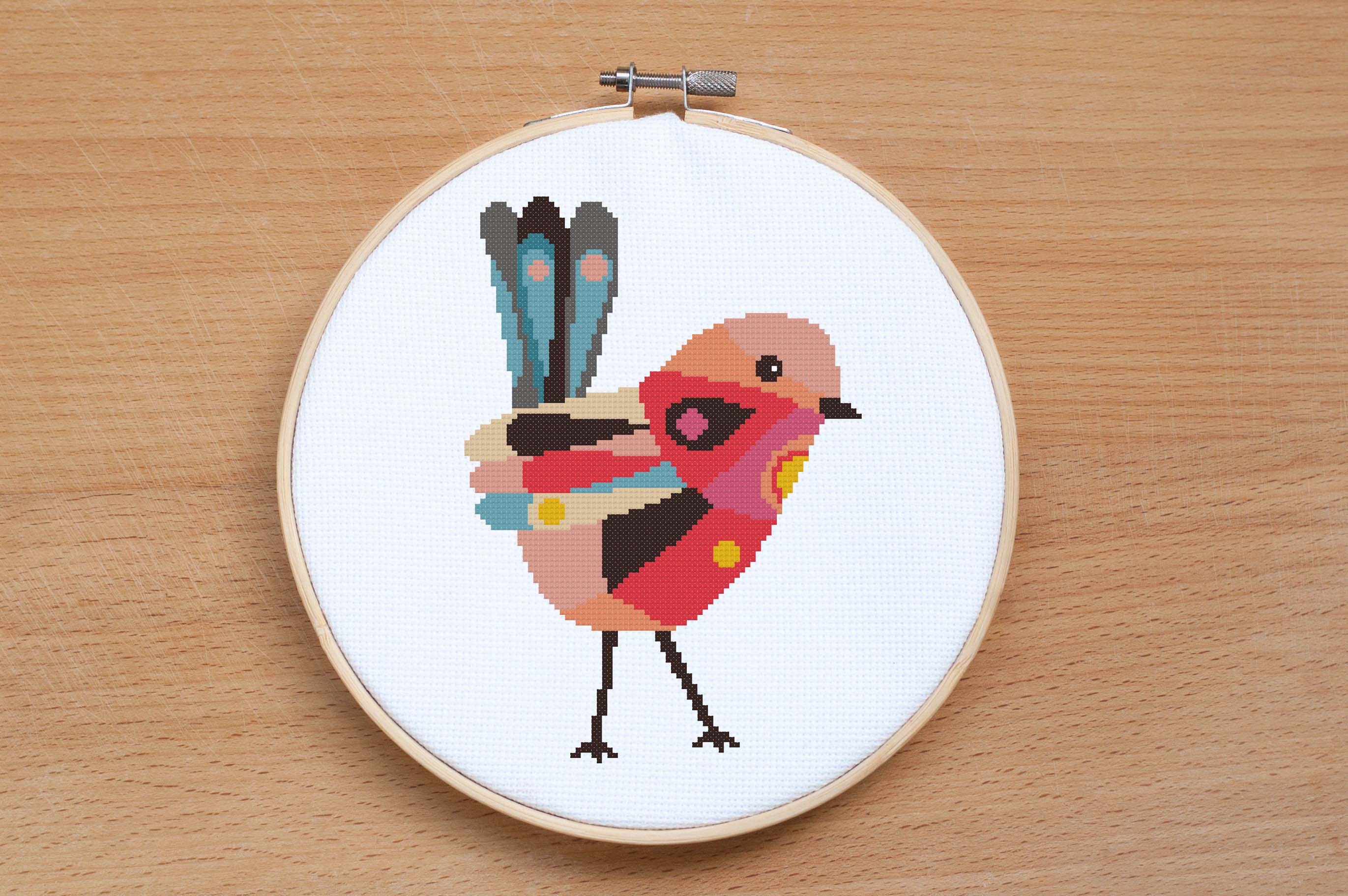 Geometric Birds Cross Stitch Pattern Animals Cross Stitch | Etsy