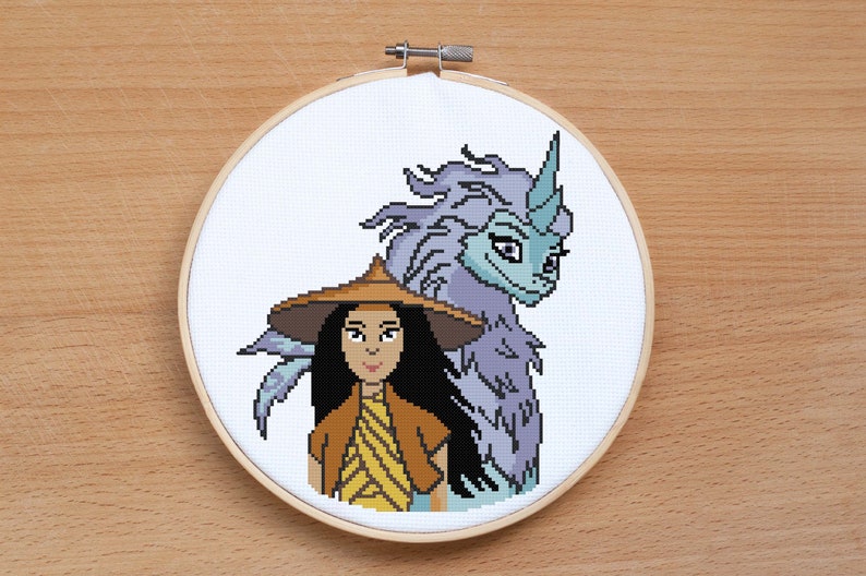 Sisu Dragon Cross Stitch Pattern Raya and the Last Dragon | Etsy