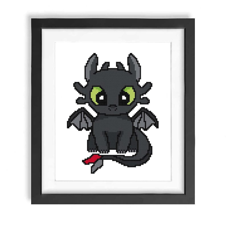 Toothless Cross Stitch Pattern Dragon Cross Stitch How to - Etsy Canada