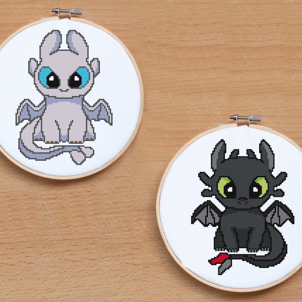 Toothless and Stitch Cross Stitch - Etsy