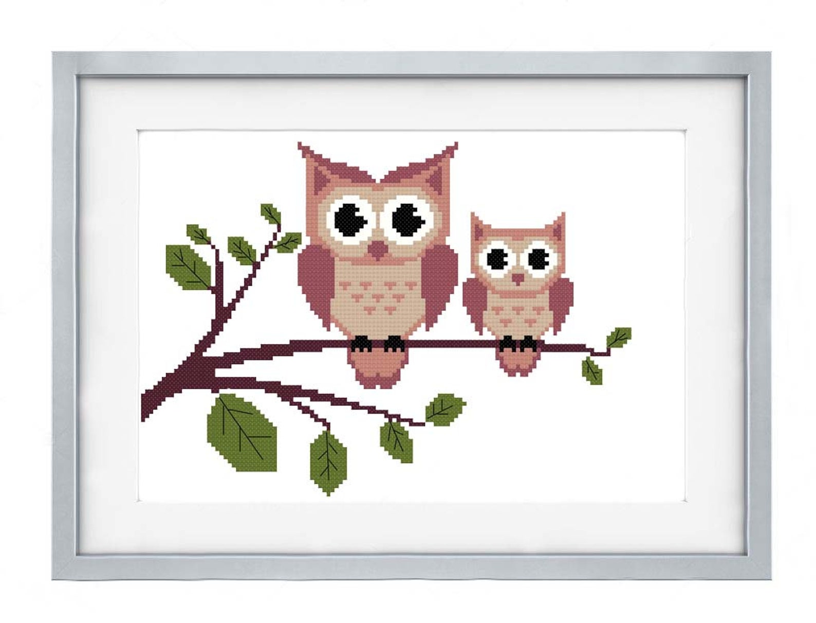 Cute Owl Cross Stitch Pattern PDF Baby Cross Stitch Easy - Etsy