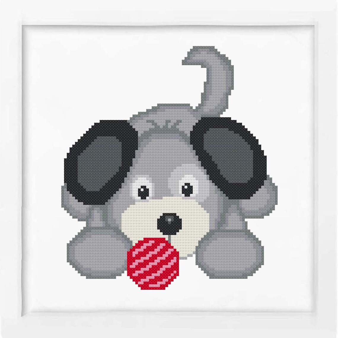 Puppy Cross Stitch Pattern PDF Dog Cross Stitch Nursery Decor | Etsy