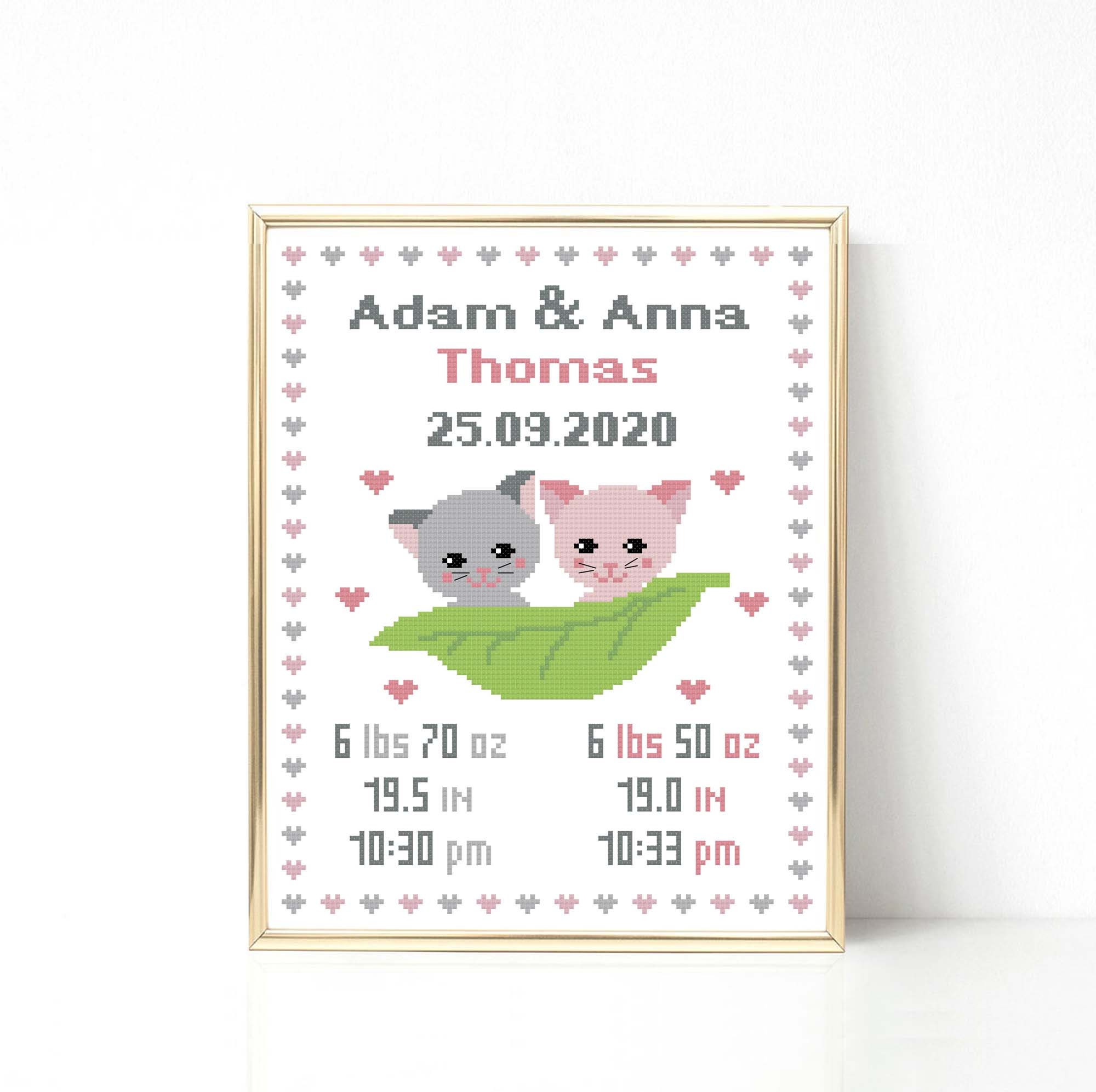 Twins Baby Cross Stitch