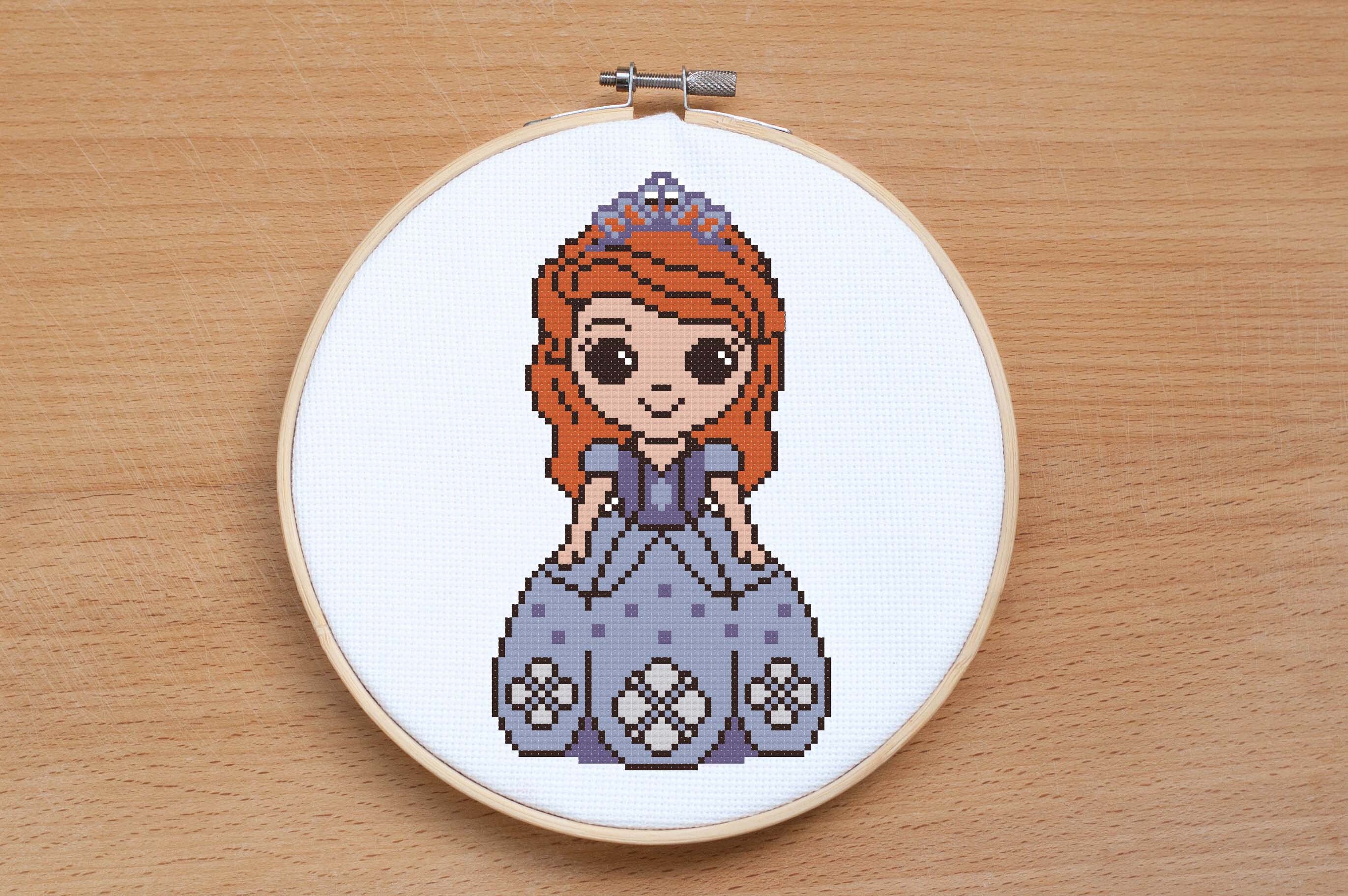 Princess Cross Stitch Pattern PDF Rapunzel Jasmine Belle Sofia | Etsy