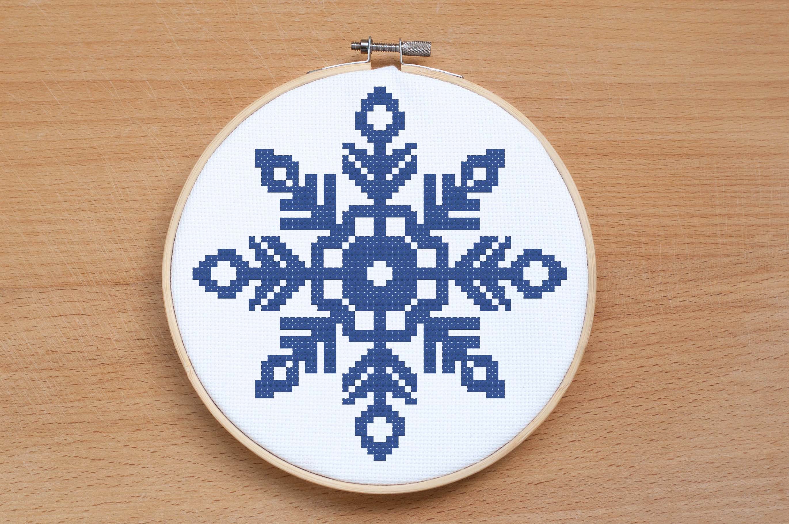 Christmas Snowflakes Cross Stitch Pattern Easy Modern Cross - Etsy