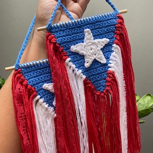 Puerto Rico Crochet Flag - Etsy