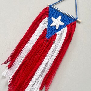 Puerto Rico Crochet Flag - Etsy
