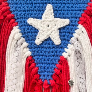 Puerto Rico Crochet Flag - Etsy