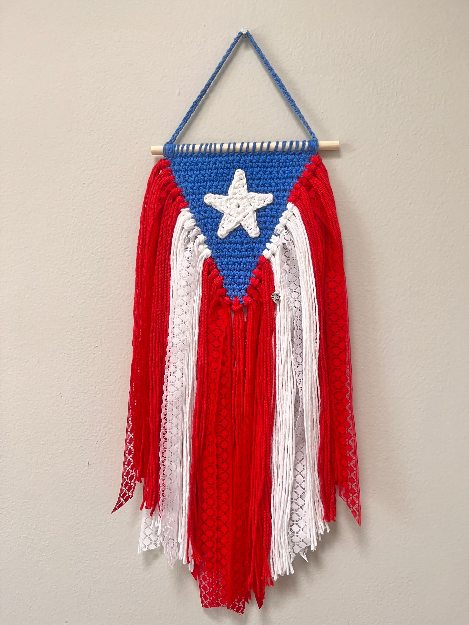 Puerto Rico Crochet Flag - Etsy