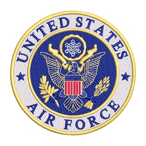 U.S. Air Force Embroidery Design #2 - 3 SIZES - Etsy