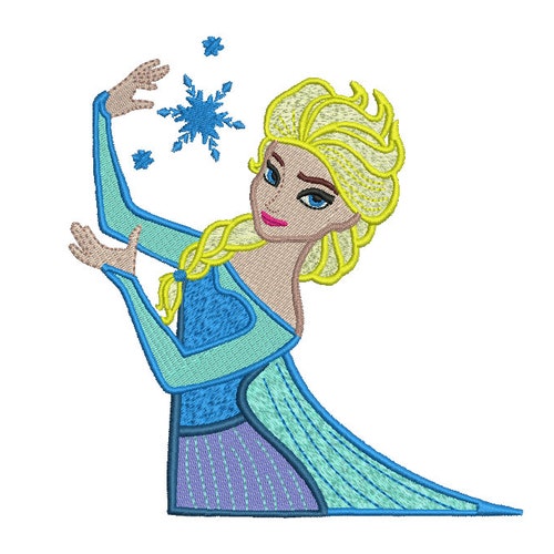 Elsa Frozen Embroidery Machine Design File Pattern Digital - Etsy