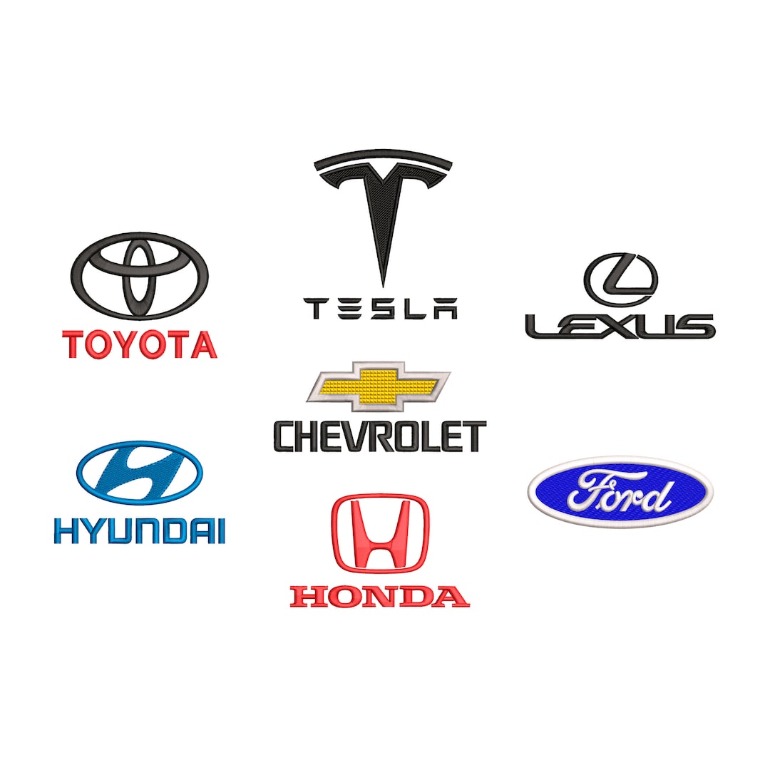 7 Car Brand Embroidery Design - Etsy