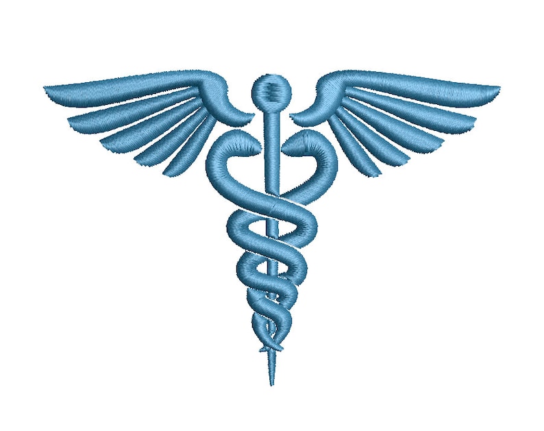 Caduceus Embroidery Design - 3 SIZES - Etsy