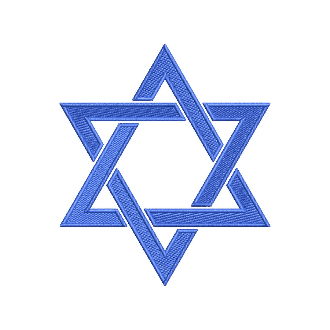 David Star Embroidery Design - 4 SIZES - Etsy