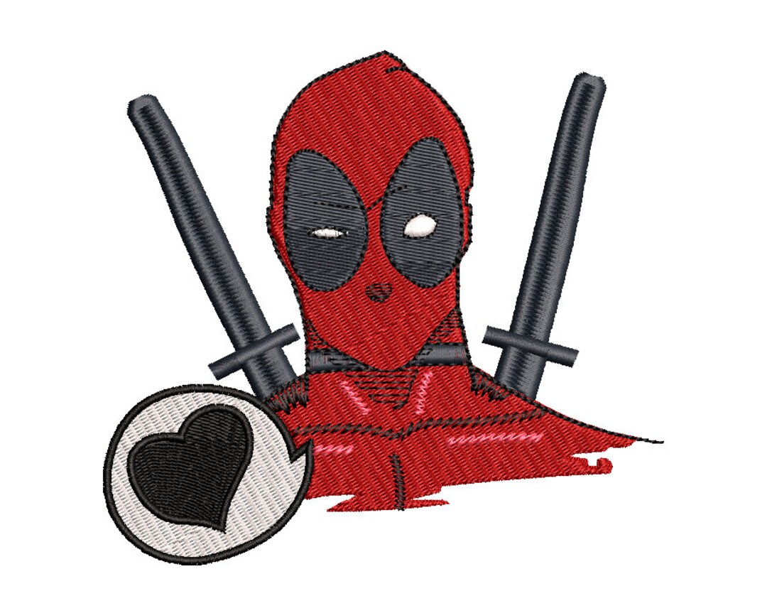 Deadpool Embroidery Design - 4 SIZES - Etsy
