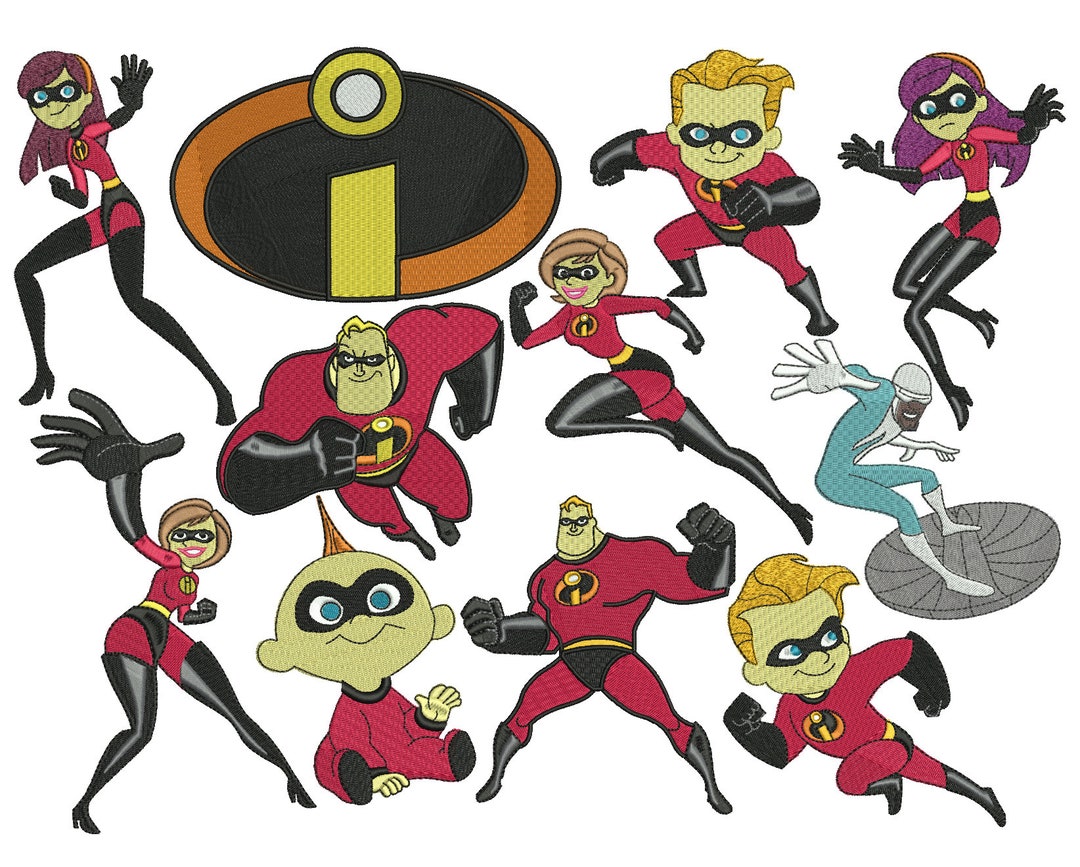 11 Incredibles Embroidery Design - 4 SIZES - Etsy