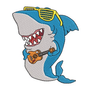 4 Shark Embroidery Design - 5 SIZES - Etsy