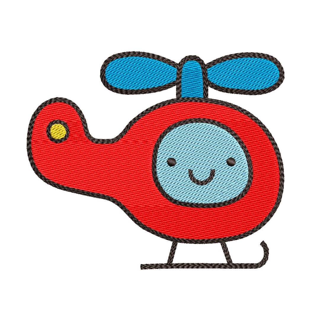 Helicopter Embroidery Design - 5 SIZES - Etsy