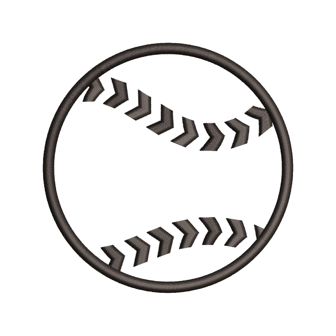 Baseball Embroidery Design - 4 Sizes - Etsy