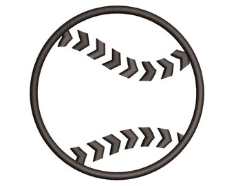 Machine Embroidery, Baseball 4 Sizes, 2.0in 2.5in 3.0in 3.5in Eight ...