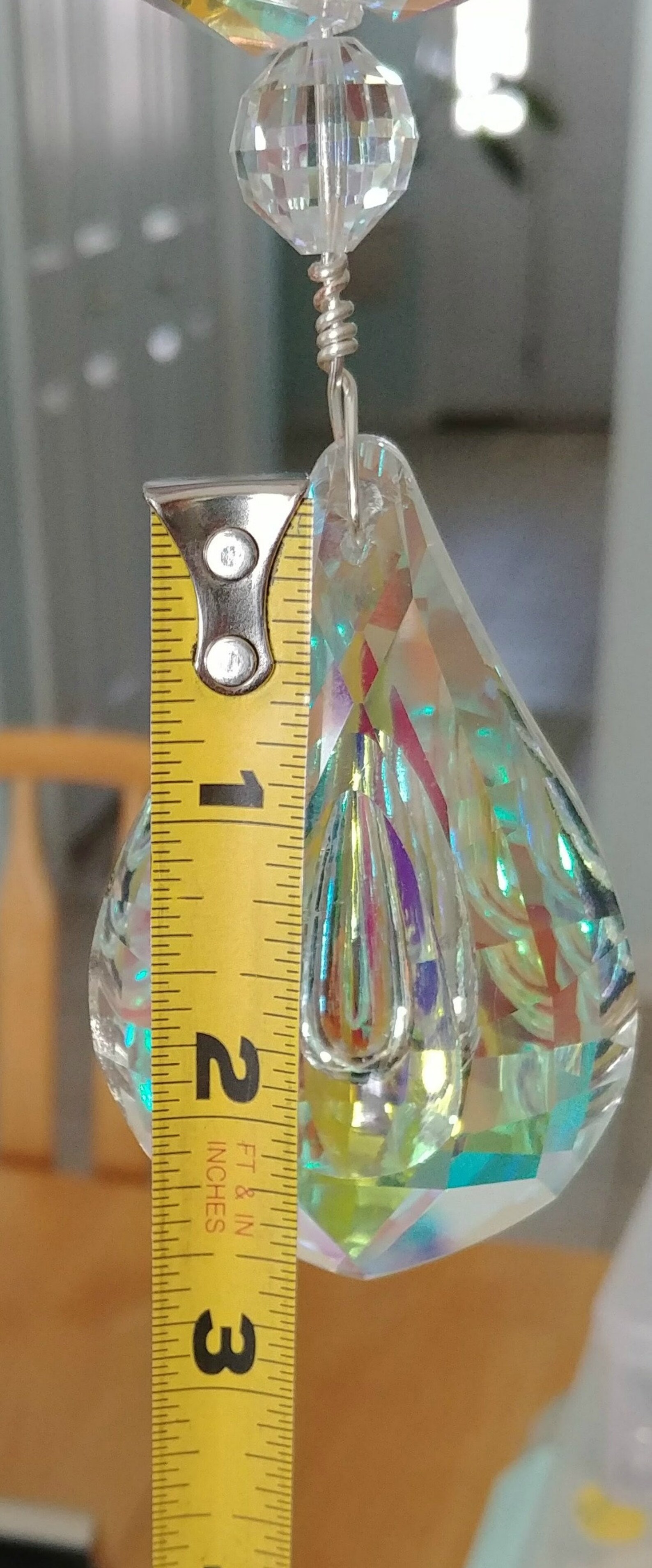 Suncatcher, Large Crystal Prism, Vintage Crystals, Window Decor - Etsy